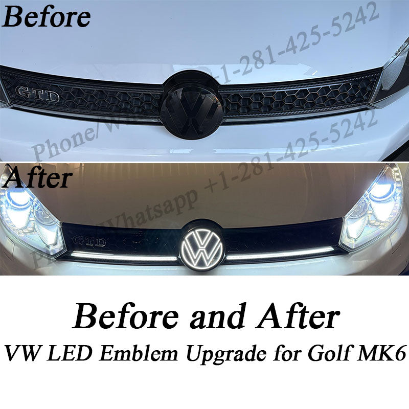 VW Led Emblem for Golf MK6 (2010-2014) | Free Shipping Worldwide ...