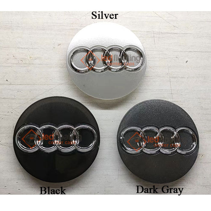 3rd Generation Audi Floating Center Caps 62mm for Stock Wheel - Dynamic ...