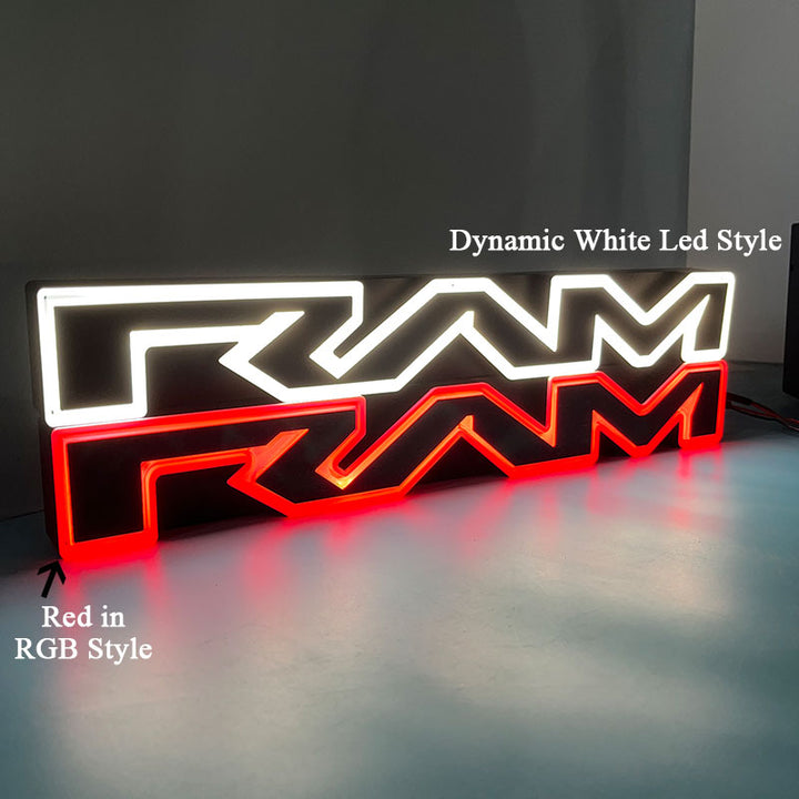 Light up Ram Grill Letters | Dynamic White Led Light and RGB Style ...