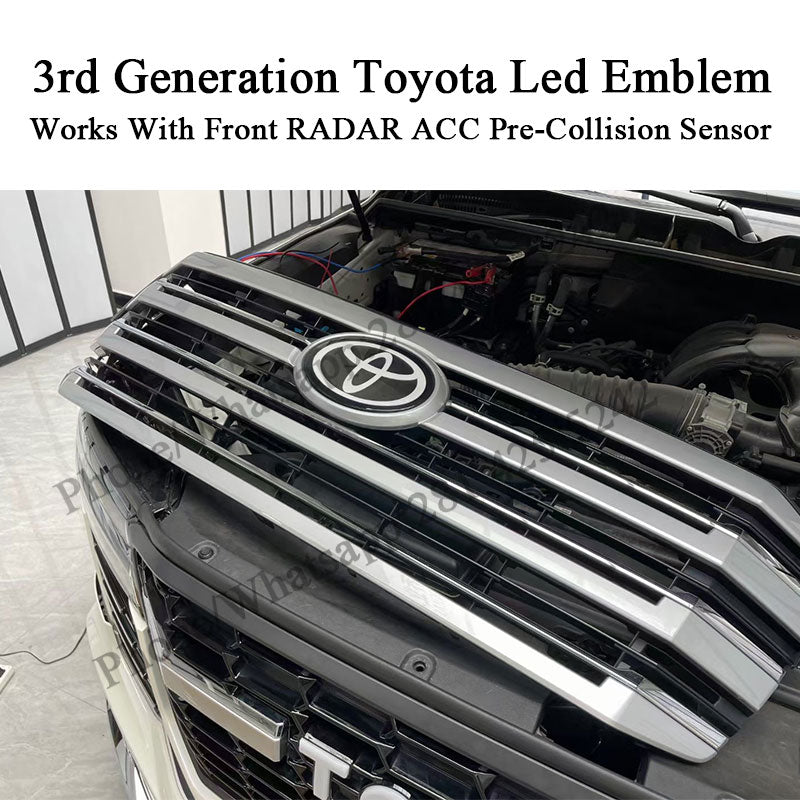 3rd Generation Toyota Led Emblem 190mm (Works With Front RADAR ACC Pre ...